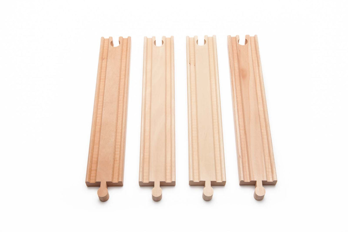 8 Inch Straight Wooden Track - 4 Pieces – WoodenTracks