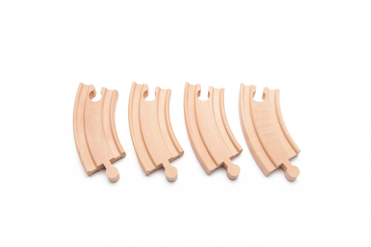 Short Curved Wooden Track - 4 pack – WoodenTracks