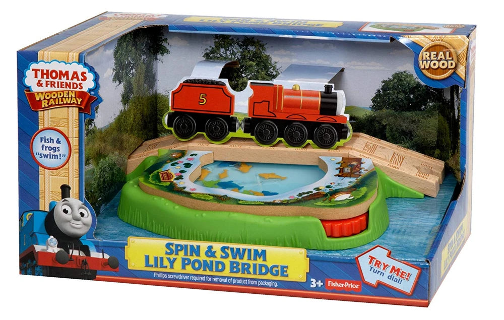 Thomas and Friends Wooden Railway Spin and Swim Liy Pond Bridge ...