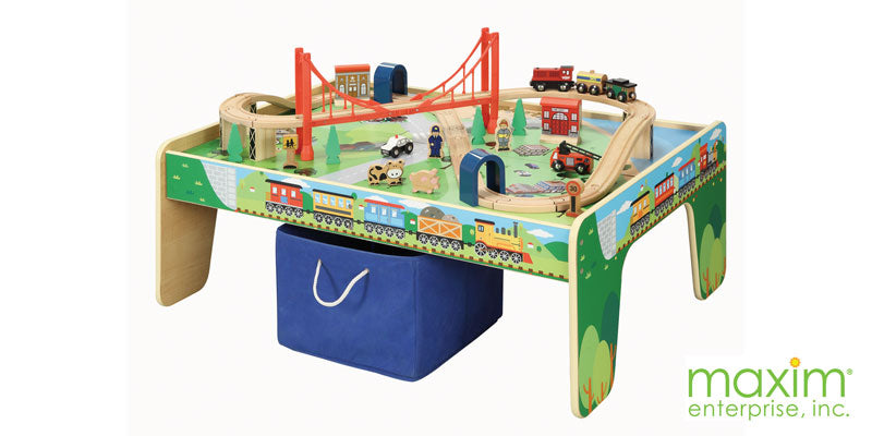 50-piece Train Set with Train - Play Table – WoodenTracks