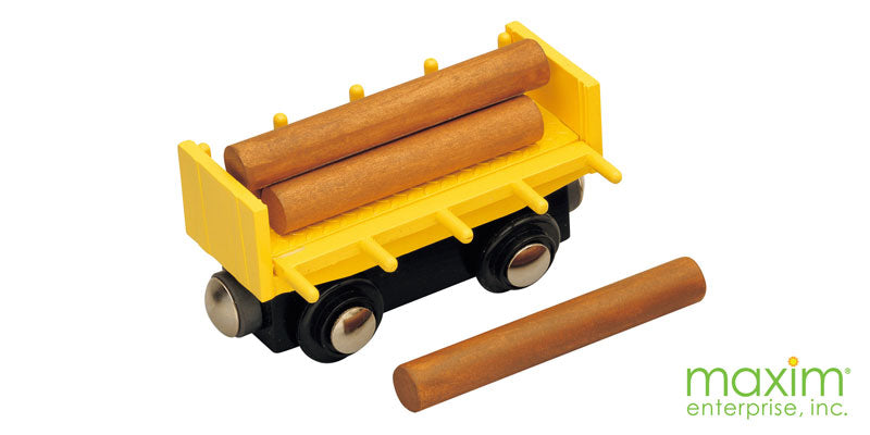 Log Car with Removable Logs – WoodenTracks