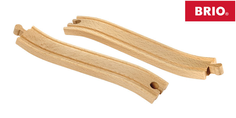 2 Pieces of Ascending Wooden Train Track – WoodenTracks